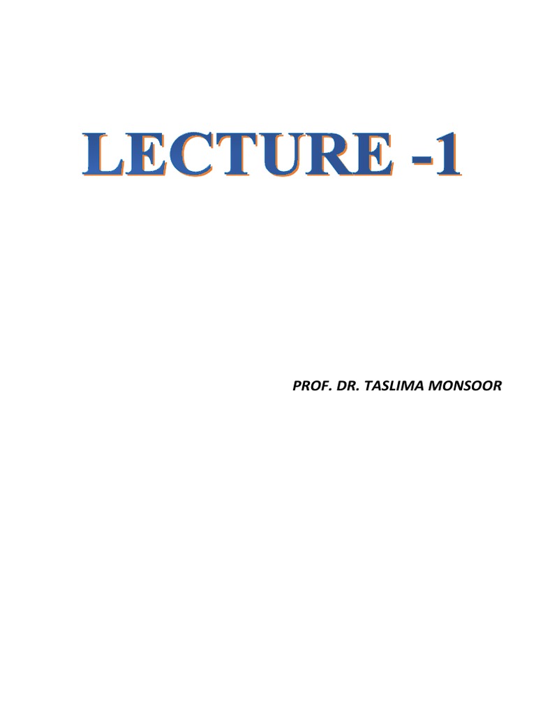Lecture 1 PDF | PDF