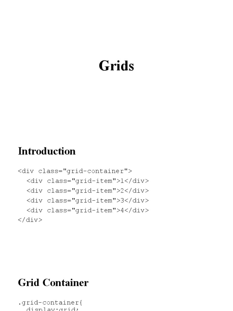 Grids | PDF