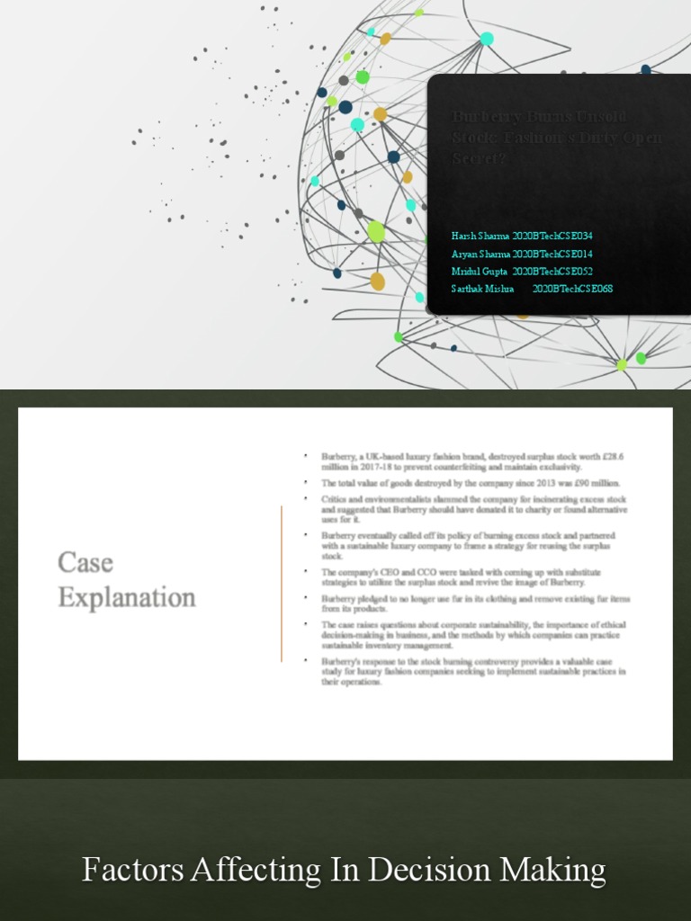Burberry Burns | PDF | Risk | Decision Making