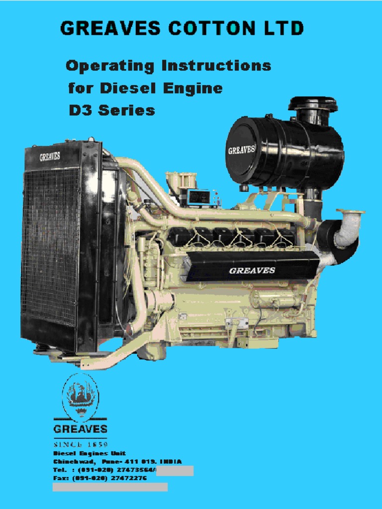 Manual d3 Engine 30 08 08 | PDF | Internal Combustion Engine | Piston