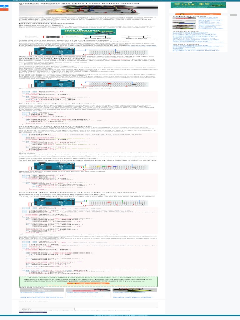 Arduino Buttons and LEDs - Push Button Tutorial - Circuit Geeks | PDF ...