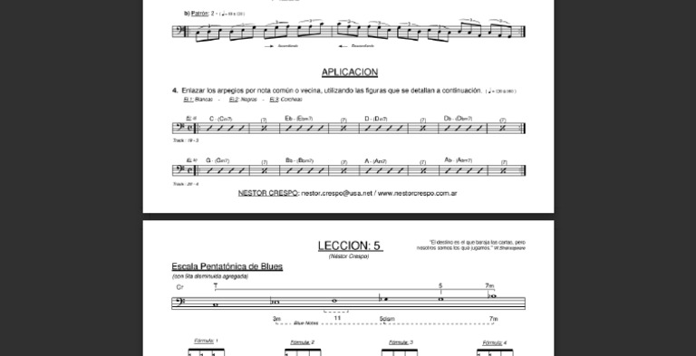 Siete Formulas para Cada Tipo de Escalas y Arpegios Autor Nestor Crespo - PDF - Google Drive | PDF