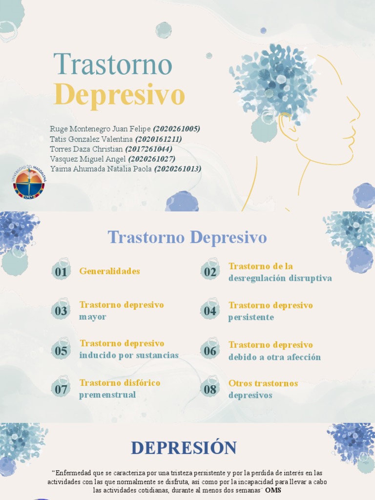 Seminario Trastornos Depresivos - Ruge Tatis Torres Vasquez & Yaima | PDF
