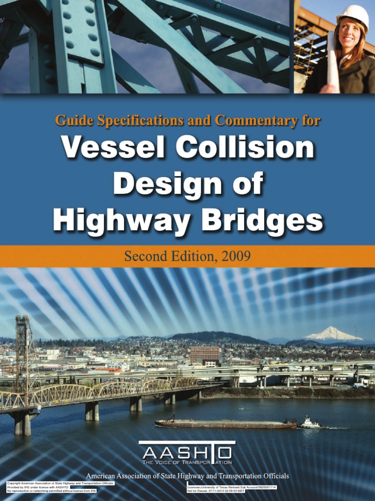 2009 Vessel Collision For Highway Bridges Aashto Guide | PDF