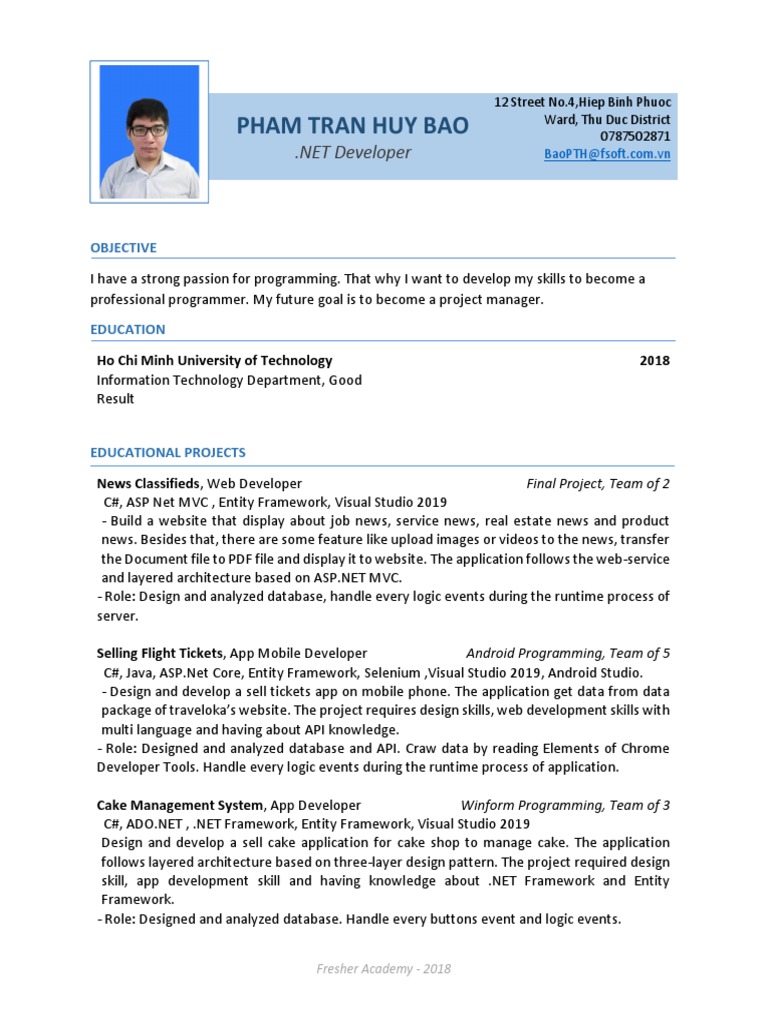 Pham Tran Huy Bao | PDF