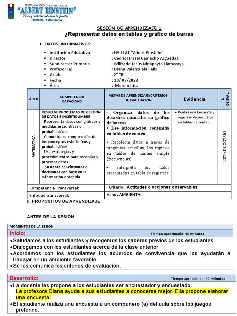 Tablas y Gráficos de Conteo para Niños | PDF