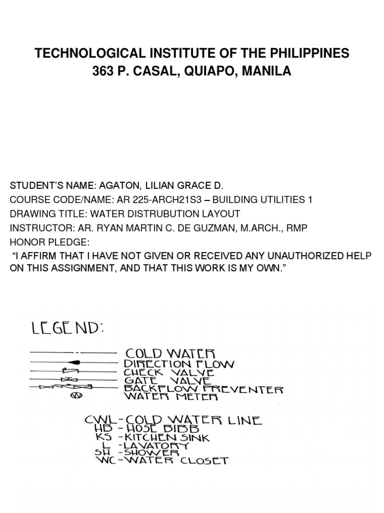 Building Technology 1 - 2 Storey Residential Manual Water Distribution ...