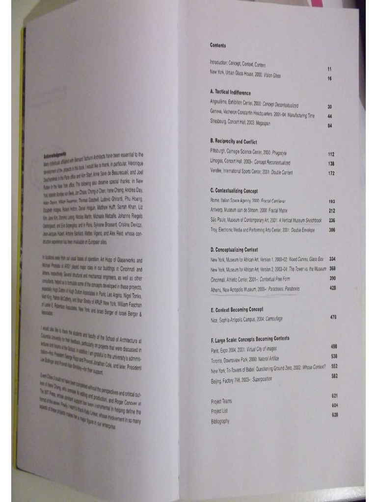 Event-Cities 3 Concept vs. Context vs. Content (No. 3) (Bernard Tschumi ...