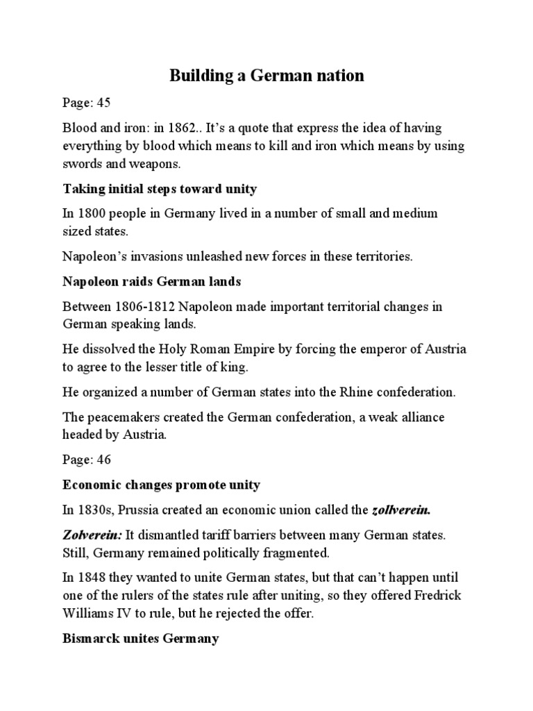 Building A German Nation | PDF | Kingdom Of Prussia | German Empire