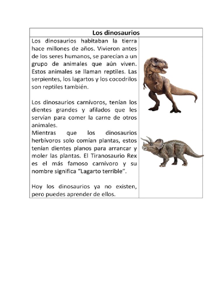 Los Dinosaurios | PDF