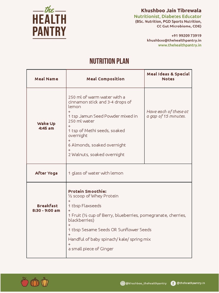 Early Riser Nutrition Guide | PDF | Indian Cuisine | Chickpea