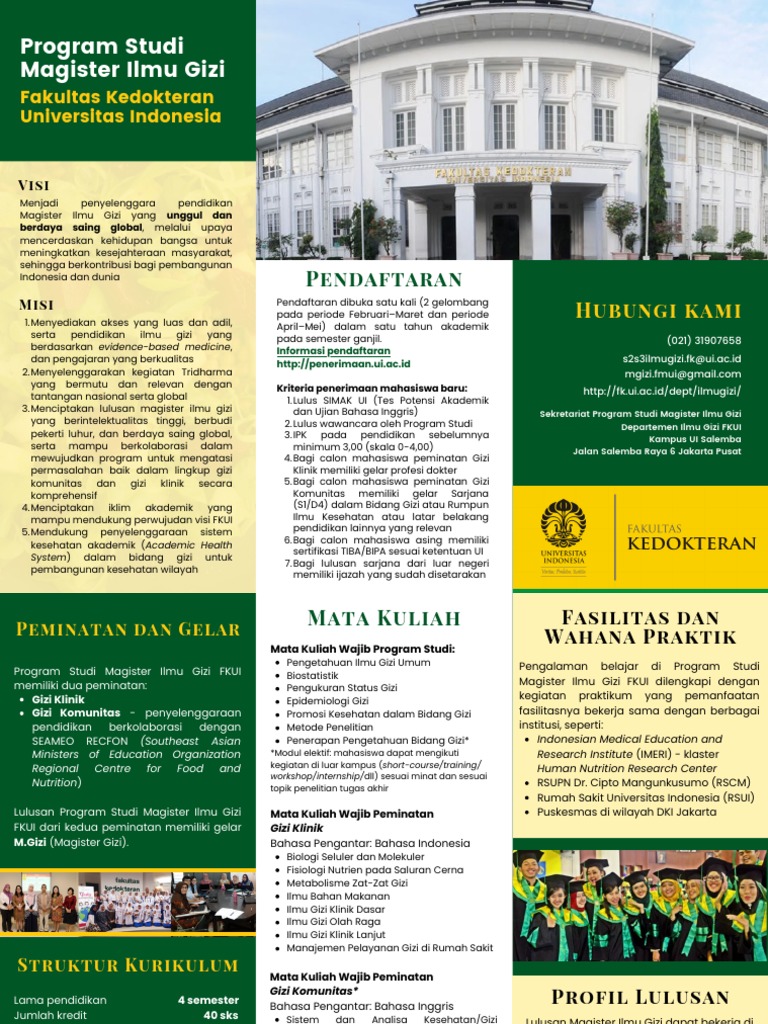 Brosur Program Studi Magister Ilmu Gizi FKUI | PDF