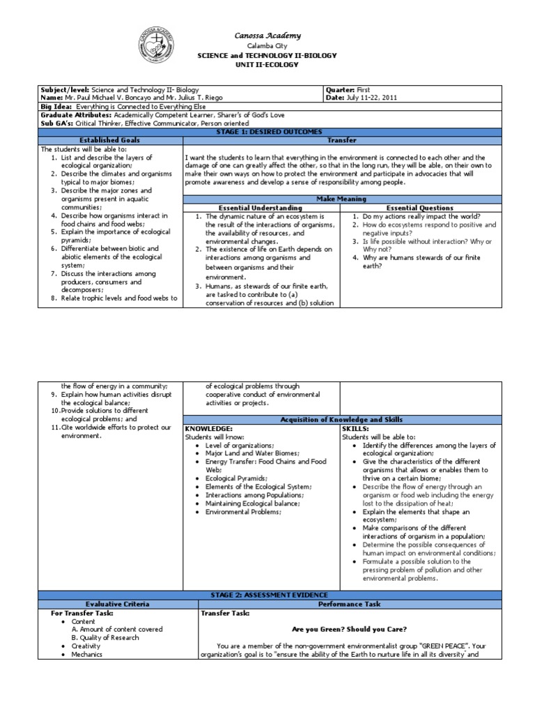 Ubd Ecology | PDF | Food Web | Ecology