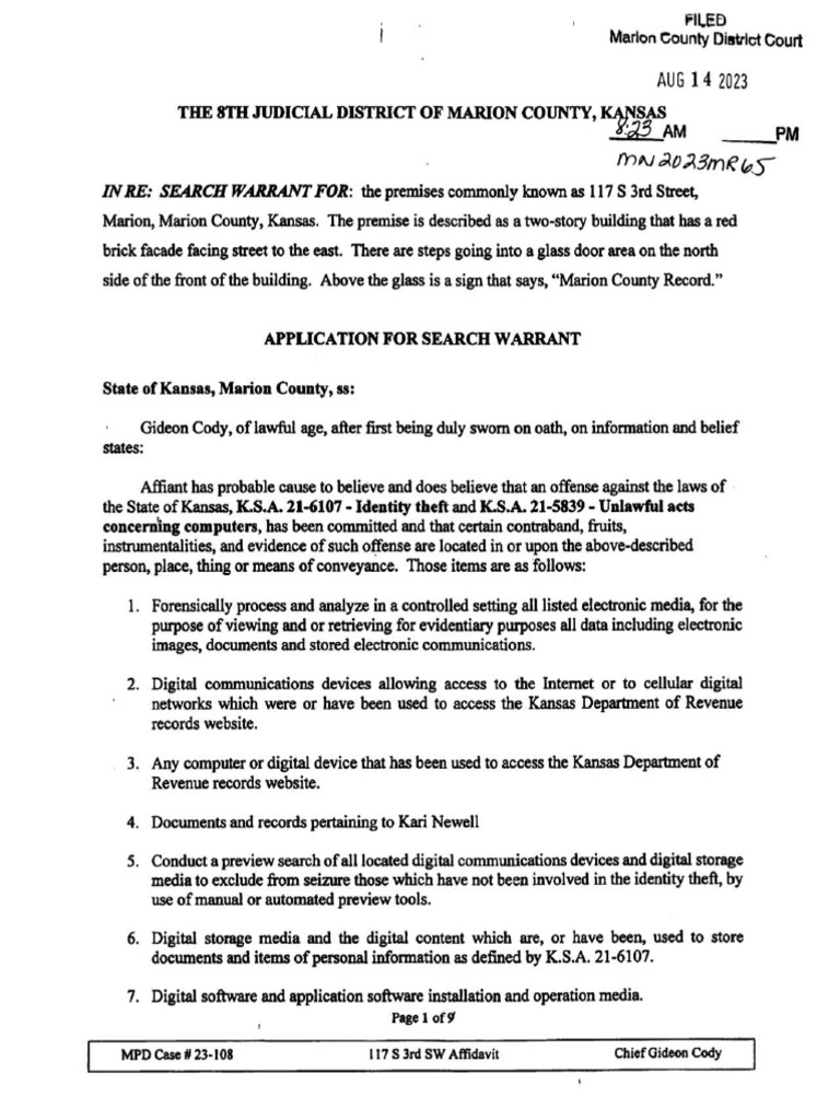 Marion County Record Affidavit | PDF