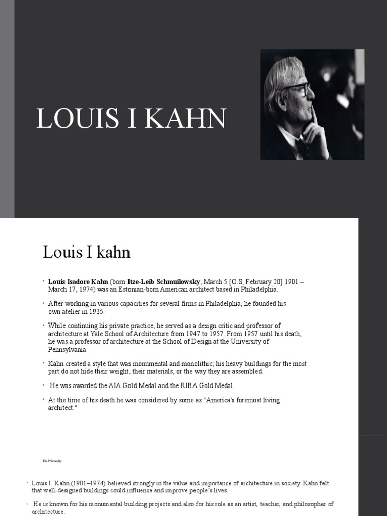 Louis I Kahn | PDF