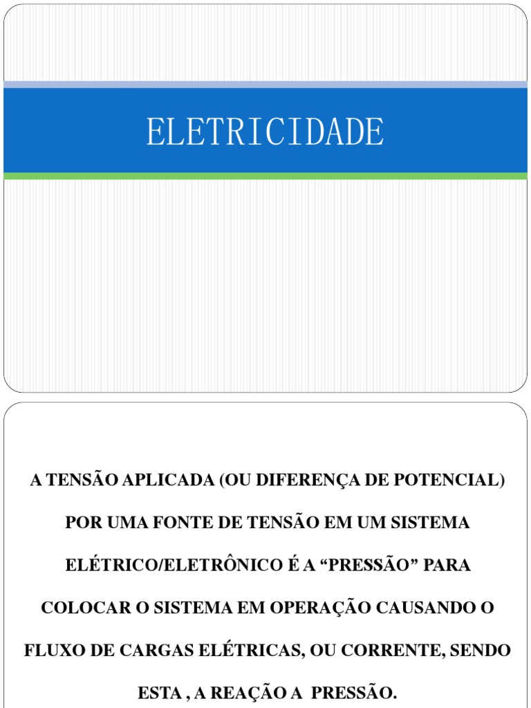 ELETRICIDADE 04 - 1 Lei de Ohm, Circuito Elétrico, LKT (Lei Das Malhas) | PDF | Rede elétrica ...