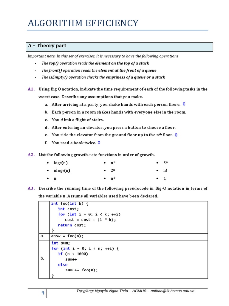 2023 Csc10004 22clc03 Hw02 Algorithmefficiency Pdf String Computer Science Function 