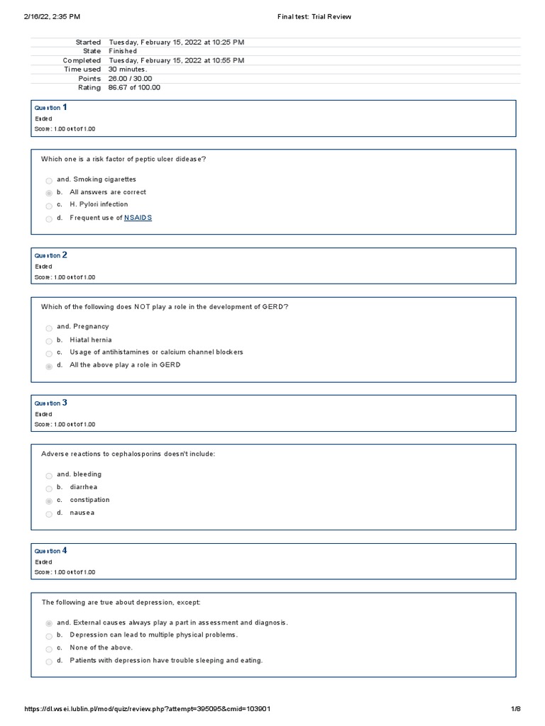 Pharmacology Final Test | PDF | Gastroesophageal Reflux Disease | Analgesic