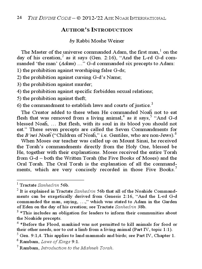 The Divine Code Web1 | PDF | Mitzvah | Torah