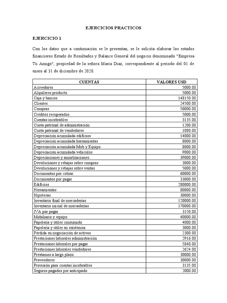 Ejercicios Practicos | PDF