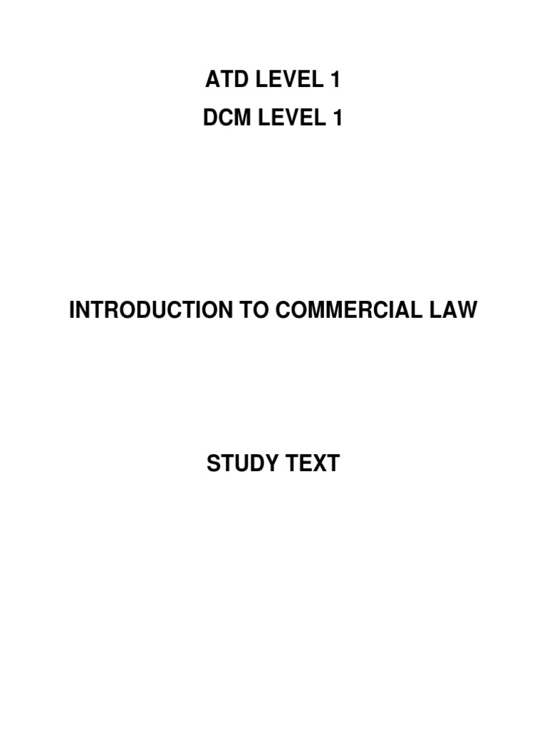Sample-Introduction To Commercial Law | PDF Sample-Introduction To Commercial Law | PDF