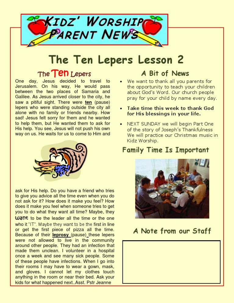 Parents Newsletter - Week 2 | PDF
