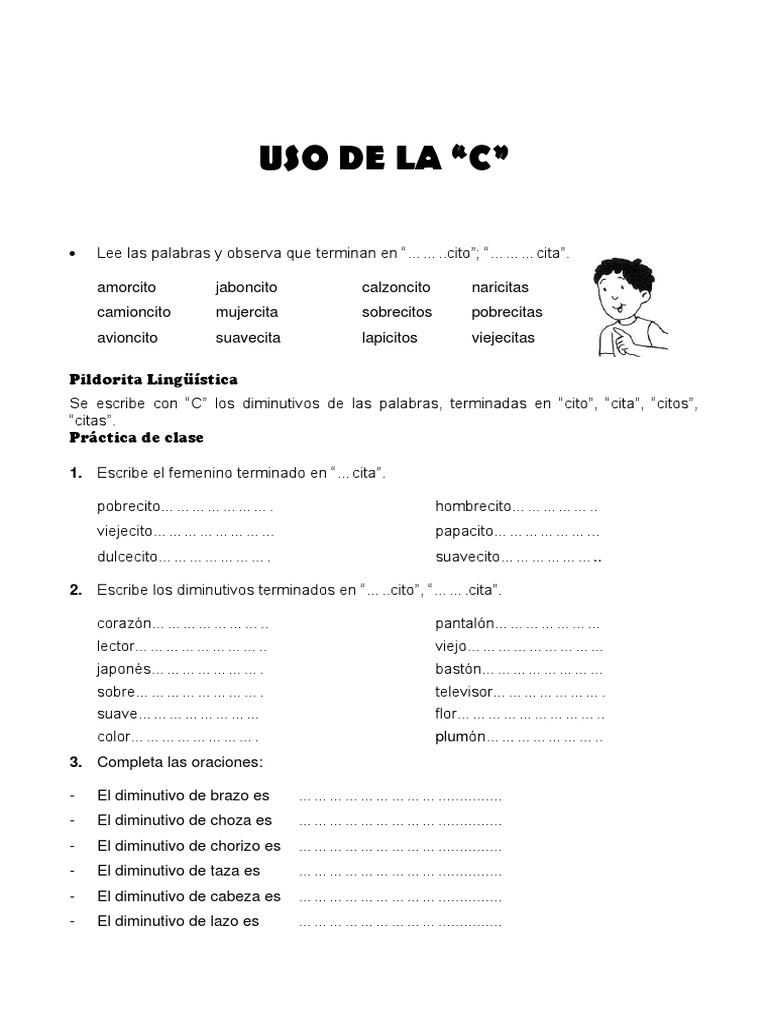 Uso de La C para Segundo de Primaria | PDF