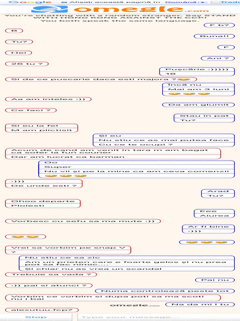 Omegle Talk To Strangers! | PDF