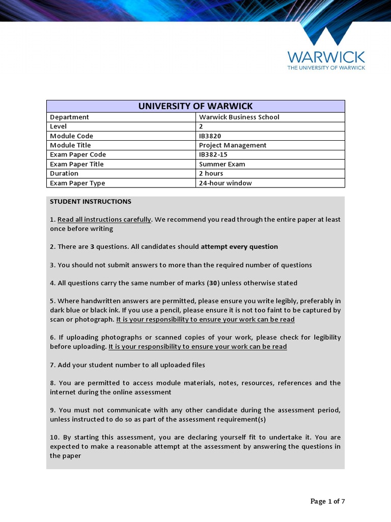 Sample Exam Question Paper | PDF | Performance Indicator