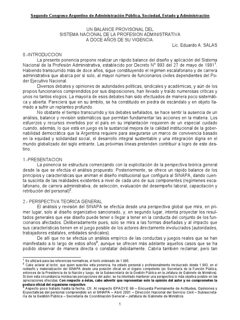 Salas Balance SINAPA | PDF | Ciencias sociales