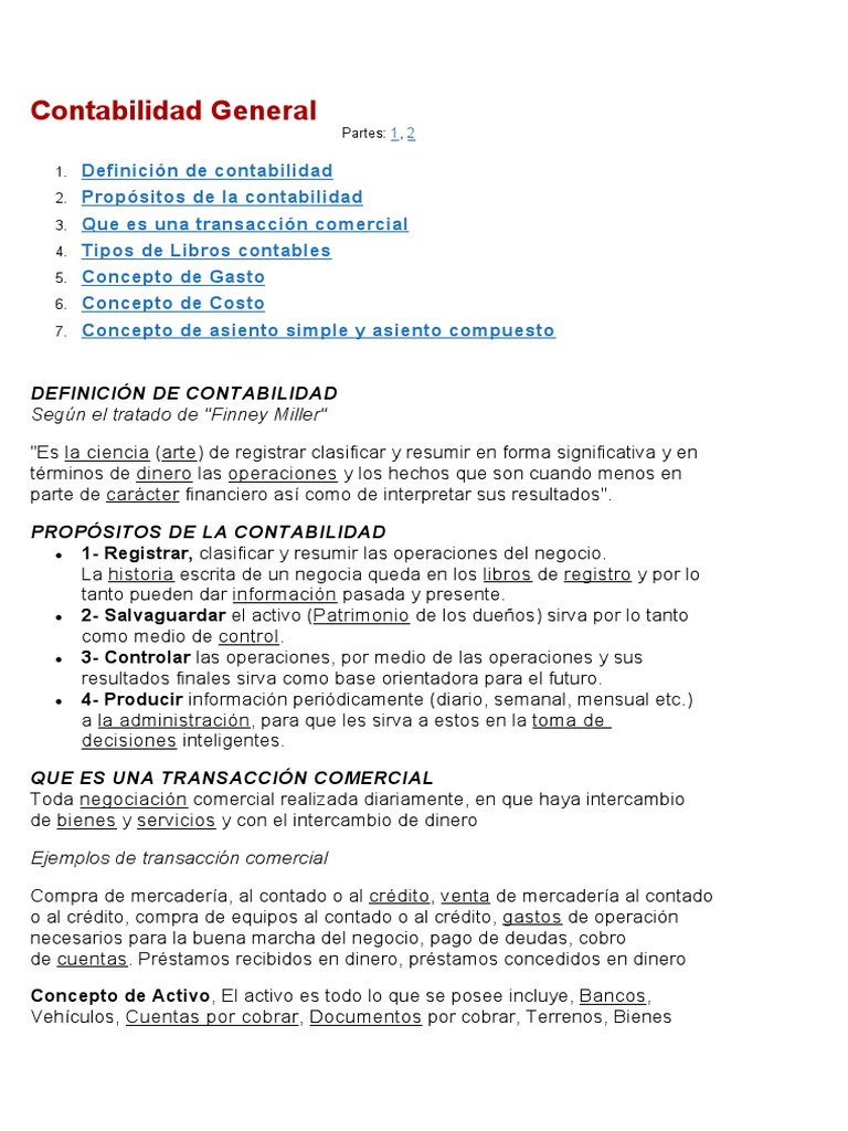 Contabilidad General | PDF | Negocios | Finanzas y administración del ...