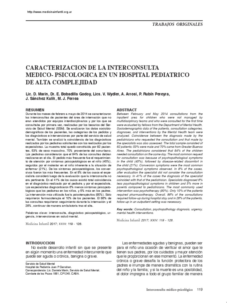 Marin D. Et Al 2017 Caracterizacion de La Interconsulta Medico ...