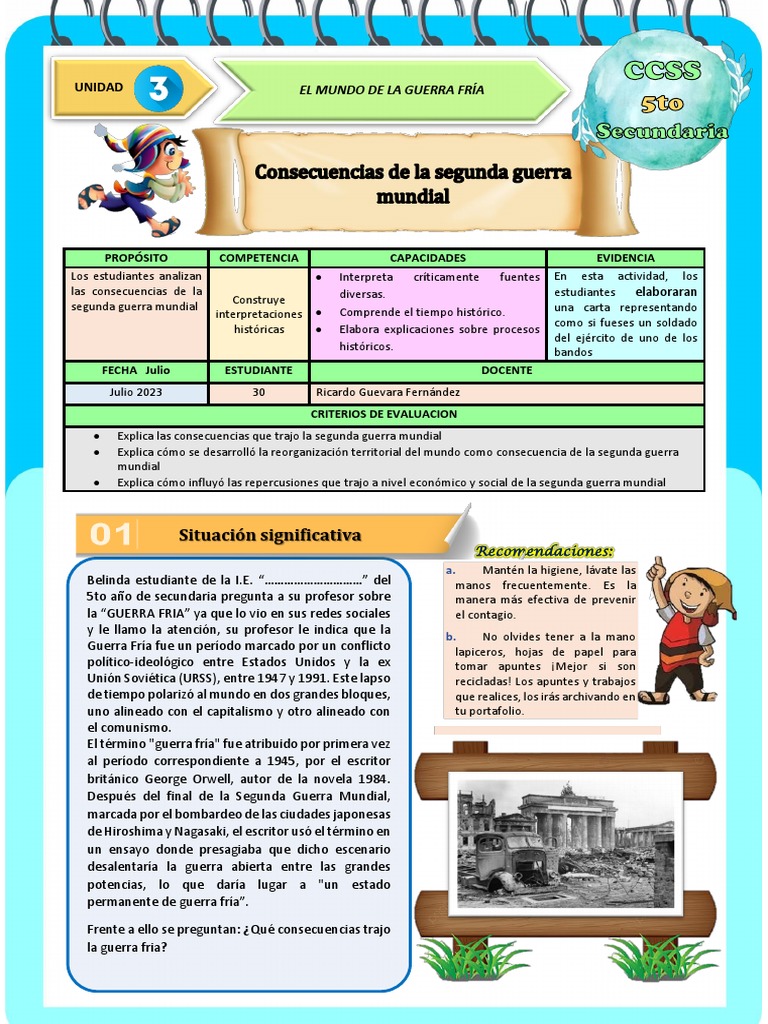 FICHA DE ACTIVIDAD CCSS 5°-SEMANA 1 Ok | PDF | Alemania nazi | El ...