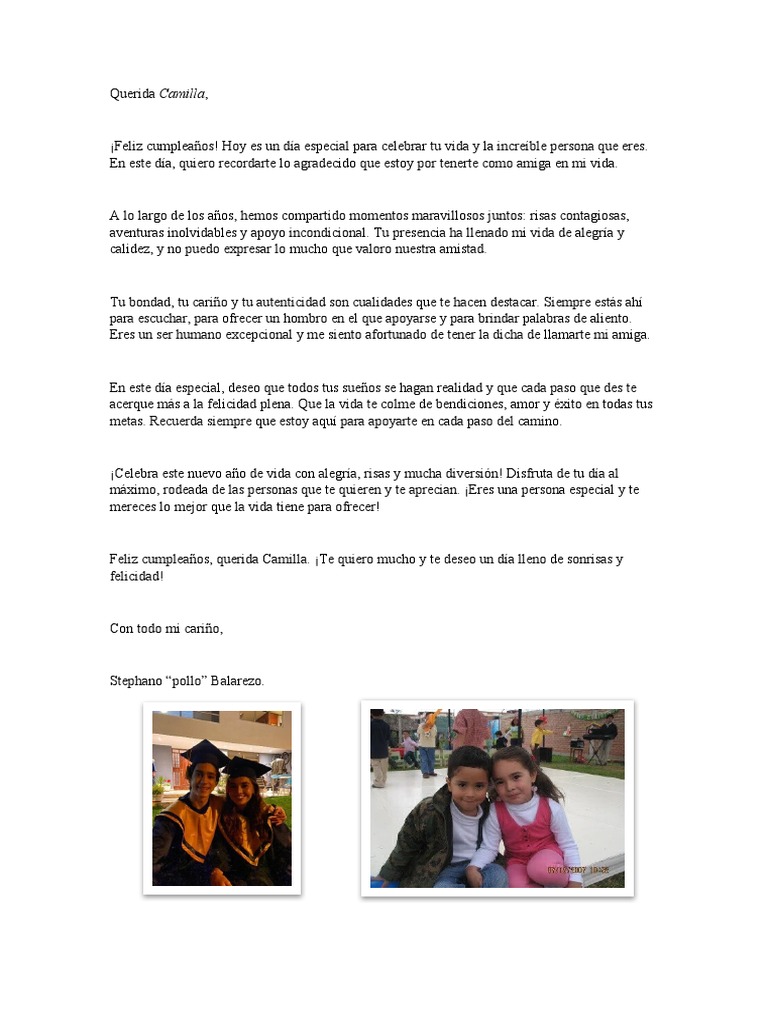 Querida Camilla | PDF