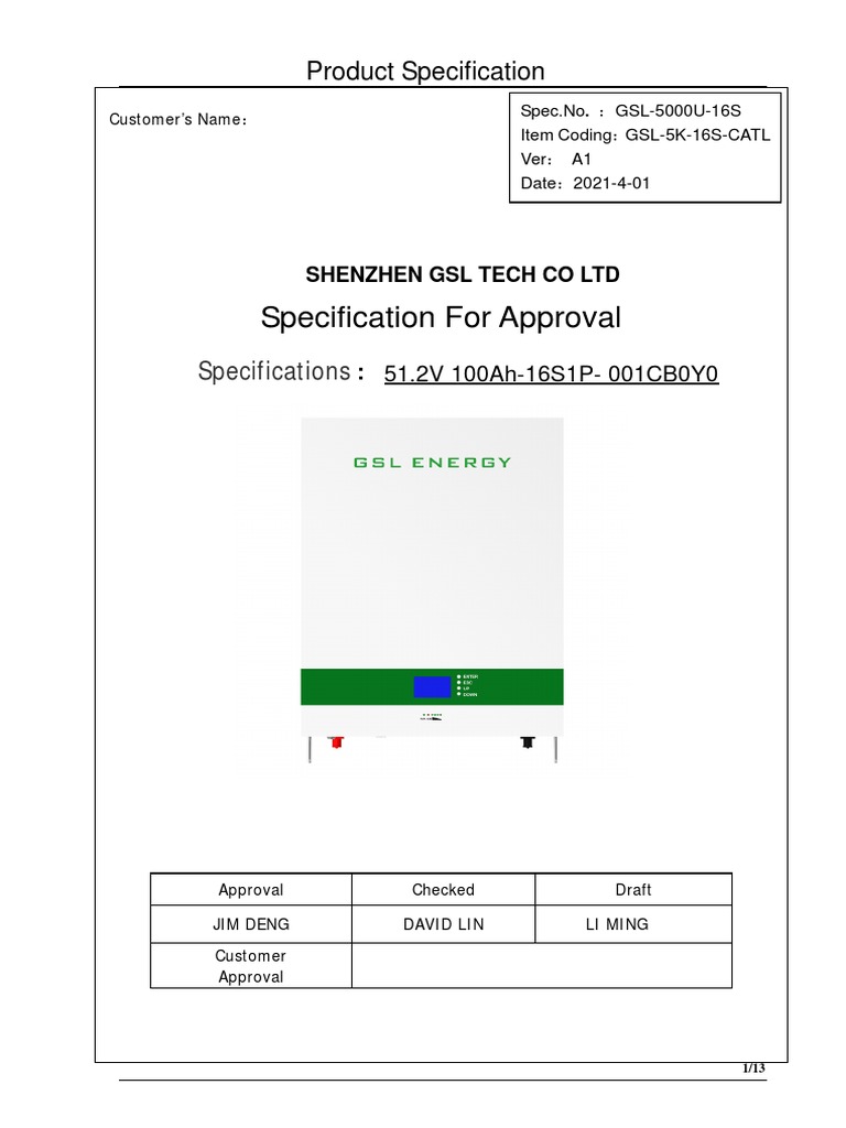 gsl-energy-512v-100ah-wallmounted-lifepo4-battery | PDF