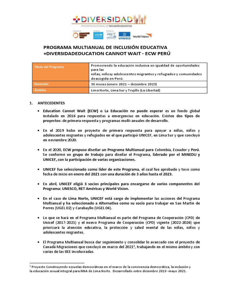 Documento - Programa Multianual de Inclusion Educativa Diversidad en ...