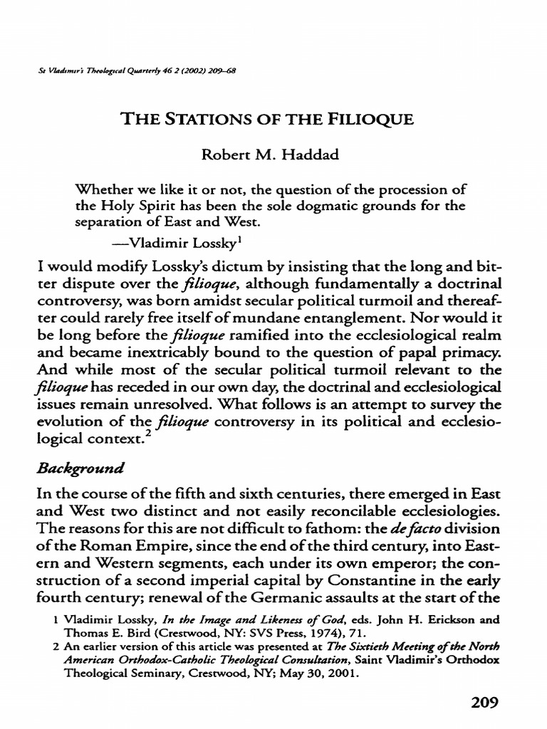 Stations of The Filioque | Download Free PDF | Pope | Byzantine Empire