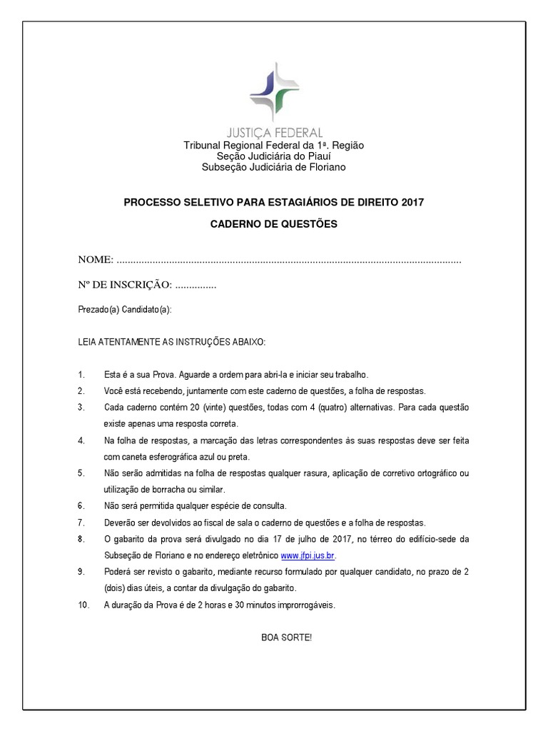 Prova Est - Gio 2017 - CADERNO DE QUEST - ES E GABARITO | PDF | Habeas corpus | Crimes