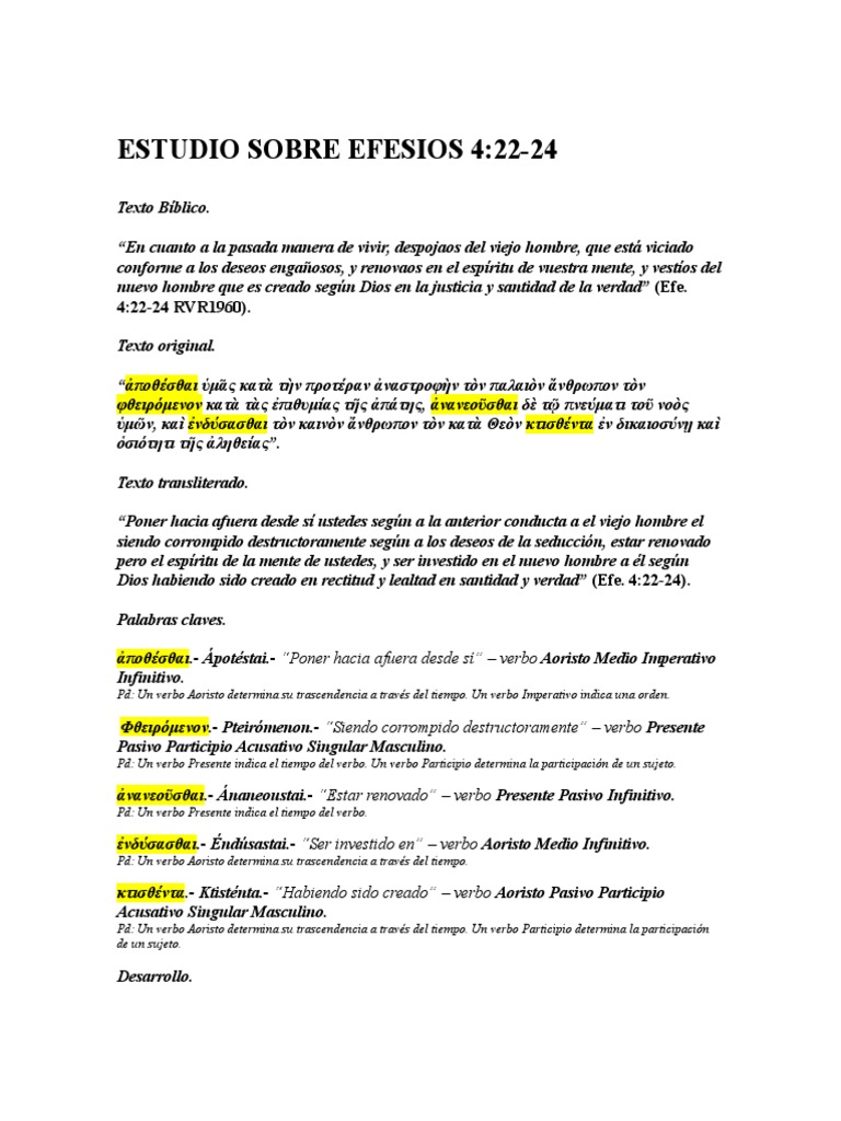 Estudio Sobre Efesios 4 | PDF
