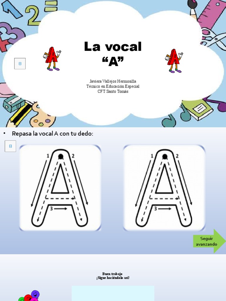 Actividades para aprender la vocal A | PDF
