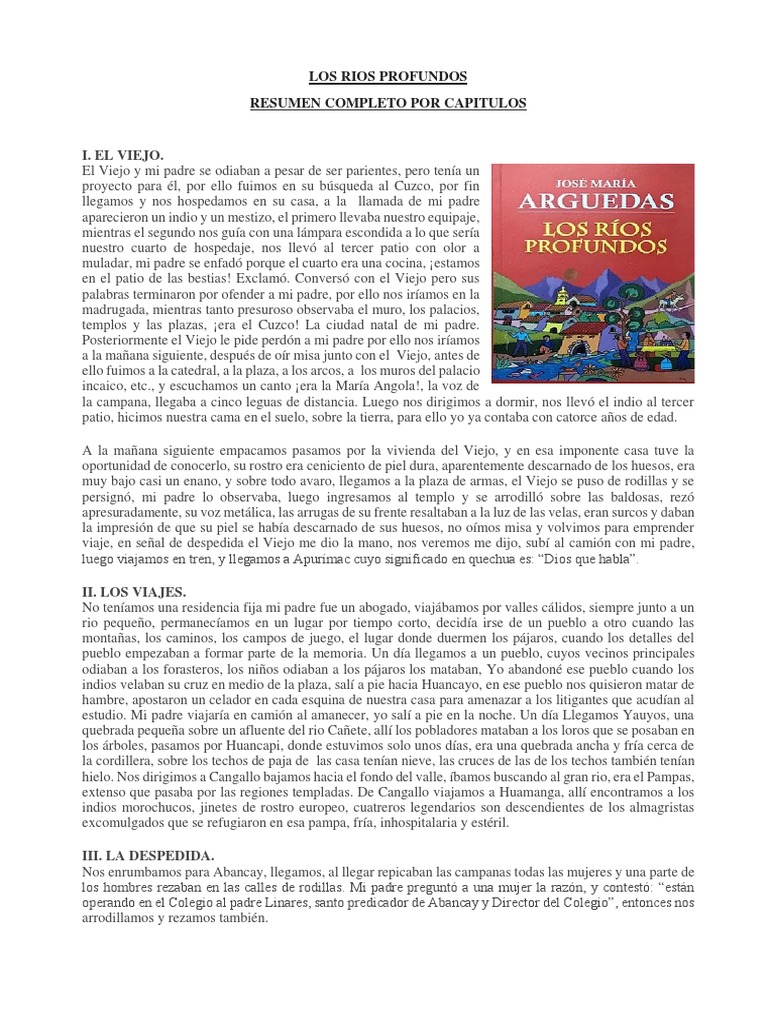 Los Rios Profundos - Resumen Por Capítulos | PDF