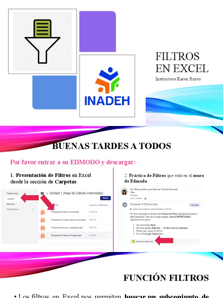 Presentación Filtros en Excel | PDF