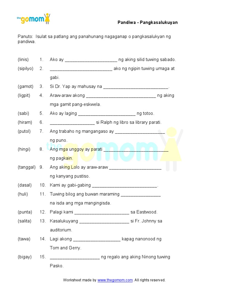 Pandiwang Pangkasalukuyan | PDF