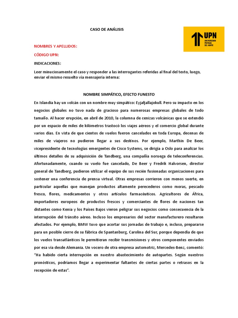 Caso de Análisis - Abner | PDF | Desastres naturales | Planificación