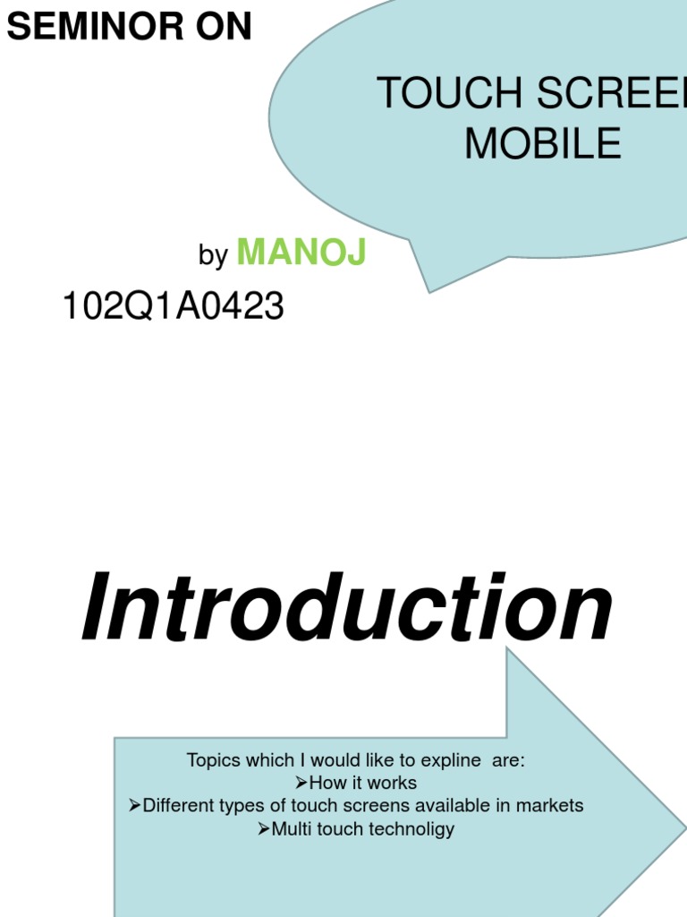 Touch Screen Sensor | PDF | Touchscreen | Electronic Engineering