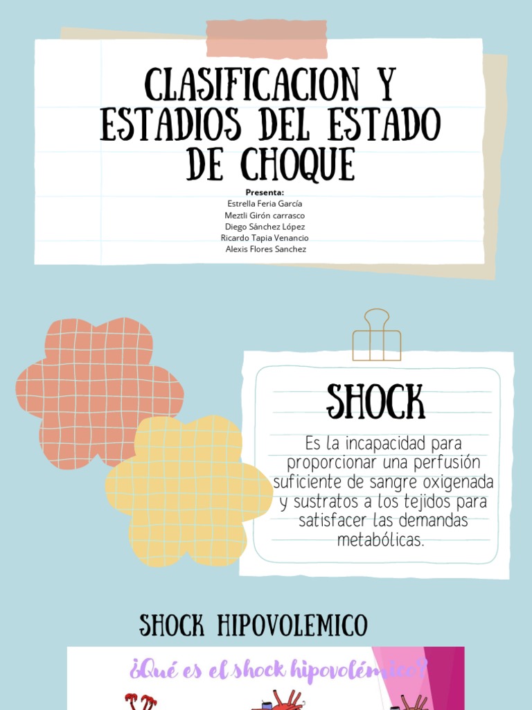 Clasificacion y Estadios Del Estado de Choque | PDF | Relaciones personales, crianza y ...
