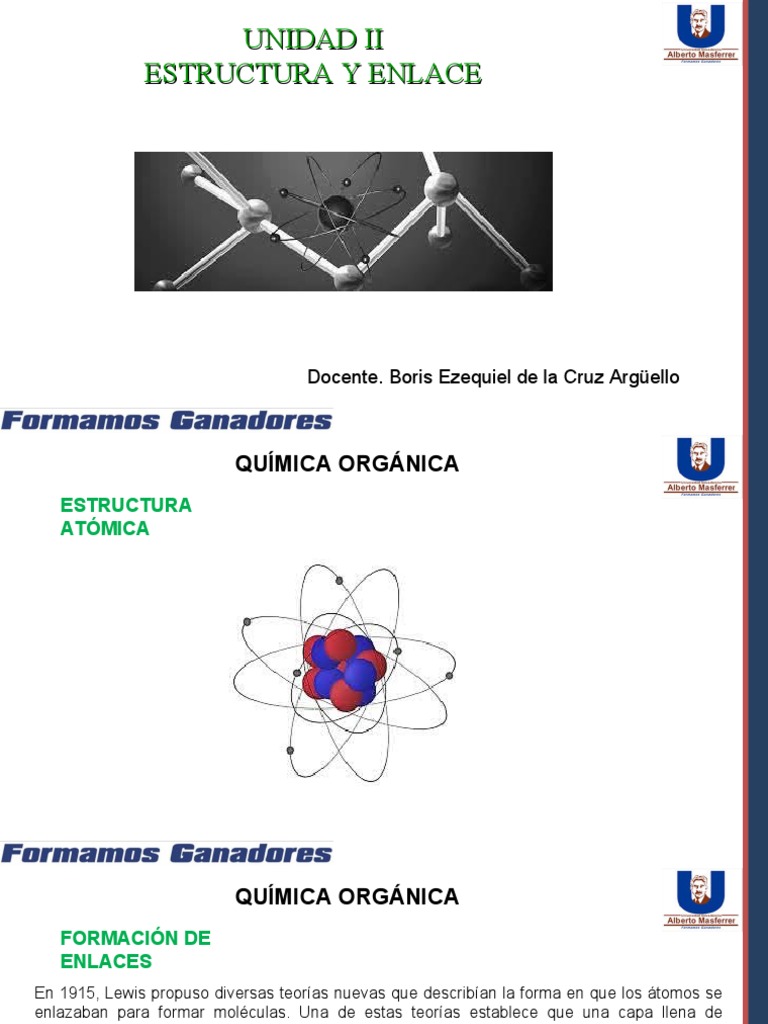 Unidad 2 Estructura Y Enlace Pdf