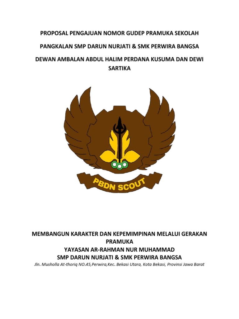Pengajuan Nomor Gudep Pramuka SMP/SMK | PDF | Kesehatan Holistik