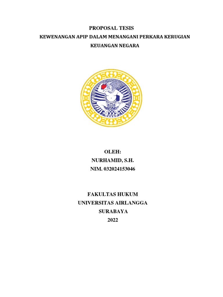 PROPOSAL TESIS - FH UNAIR Rev.1 | PDF