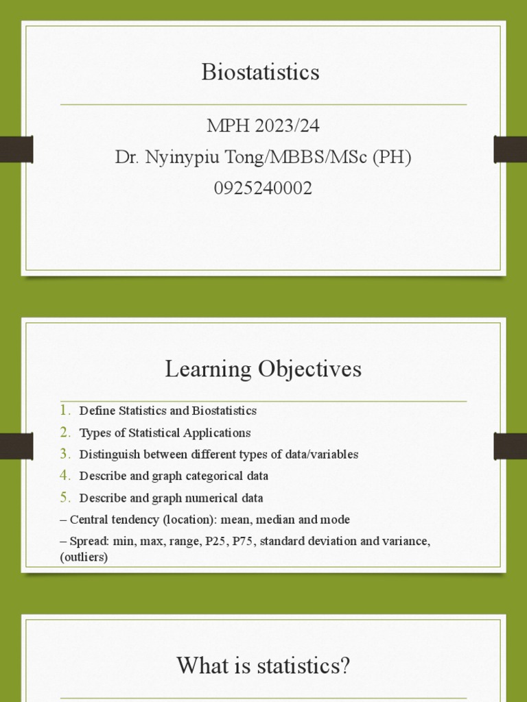 Bio Statistics | PDF | Career & Growth